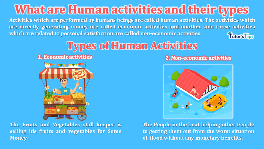 What are human activities and their types -In Hindi - Tutorstips.in